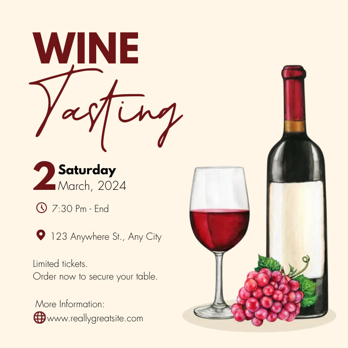 WINE TASTING CEREMONY FLYERS Template | PosterMyWall