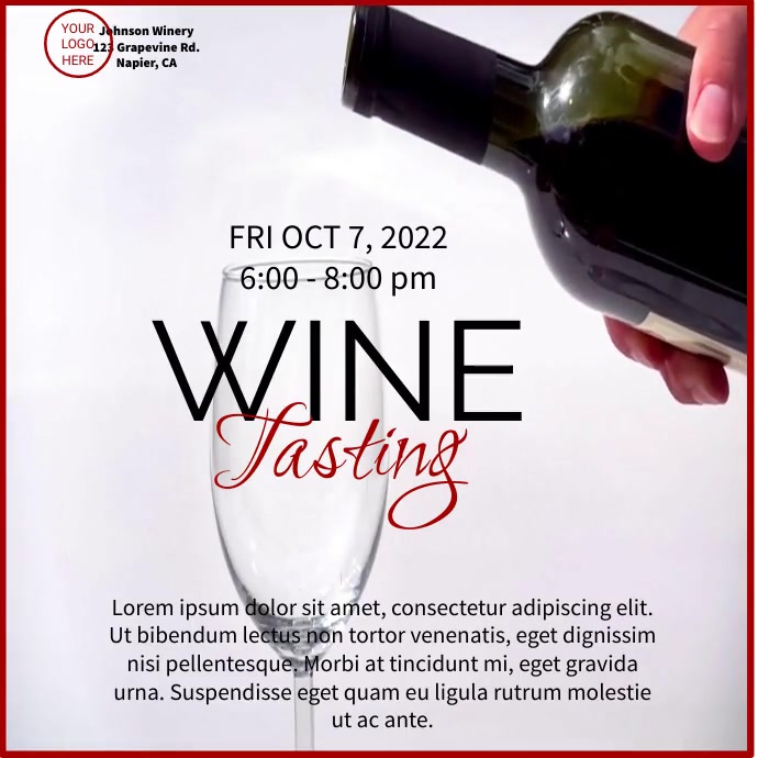 Copy of Wine Tasting Event Flyer | PosterMyWall
