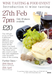 Wine Tasting Event Poster Template | PosterMyWall