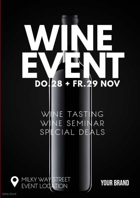 Wine Tasting Event Seminar Expo Bar Flyer Template | PosterMyWall