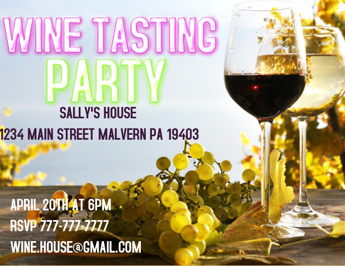 WINE TASTING PARTY WINE PARTY WIN PARTY Template | PosterMyWall