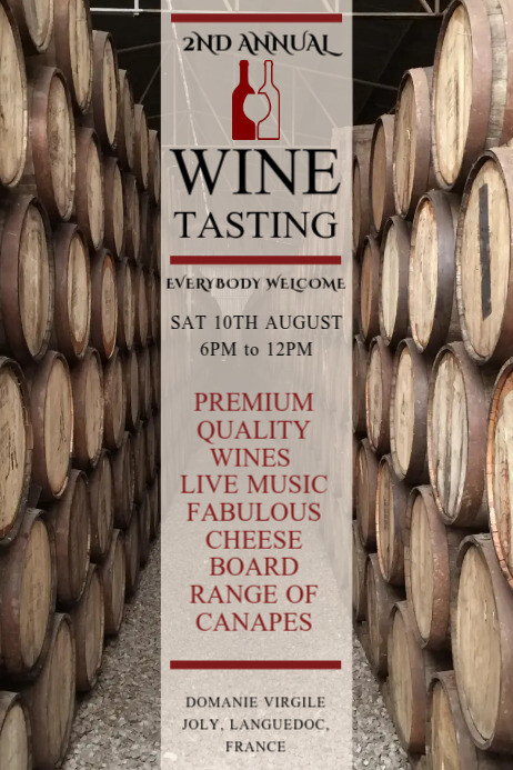 Wine Tasting Poster Template | PosterMyWall
