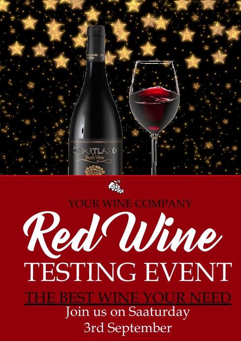 wine tasting wine, party event Template | PosterMyWall