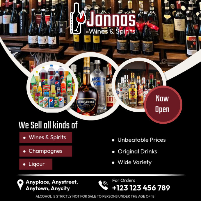 Copy of Wines and Spirits poster | PosterMyWall