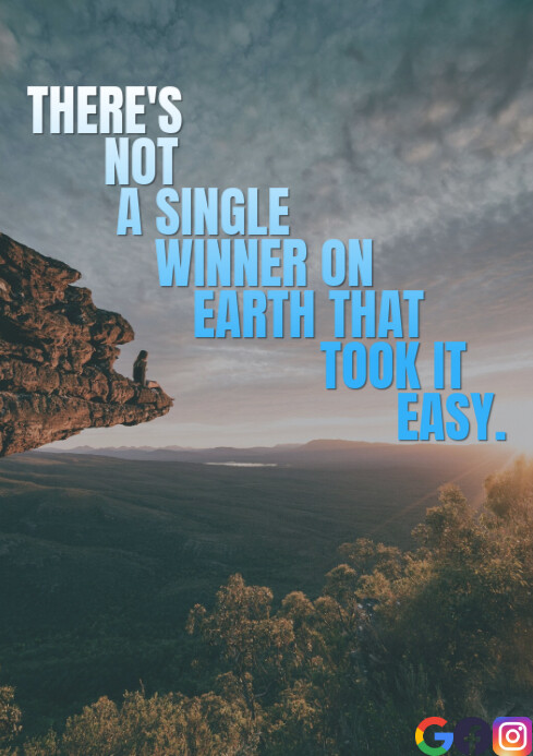 Plantilla de WINNER AND EARTH QUOTE TEMPLATE | PosterMyWall