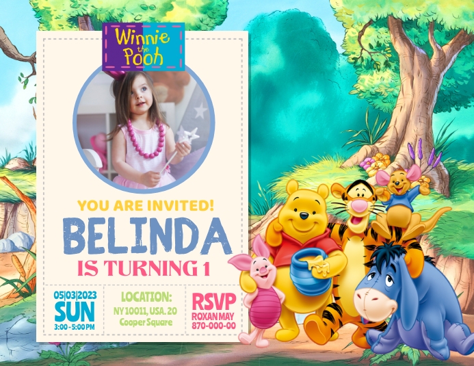 Winnie the Pooh Template | PosterMyWall