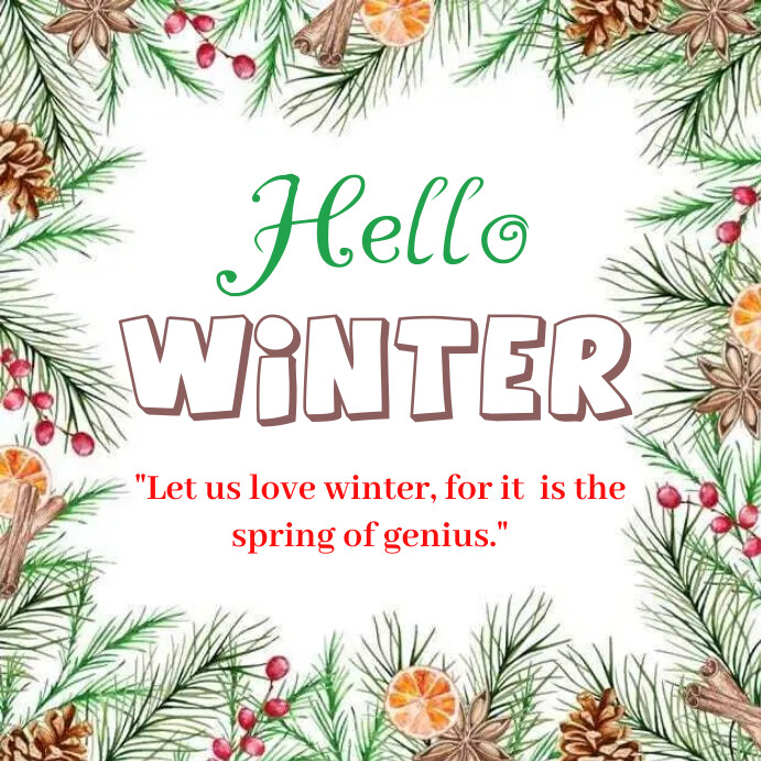 Winter, Instagram post, template | PosterMyWall