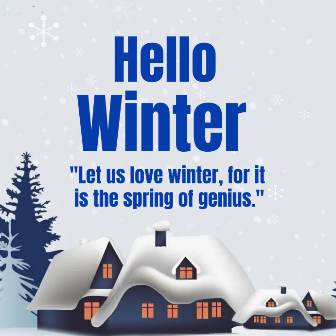 Winter, Instagram post, template | PosterMyWall