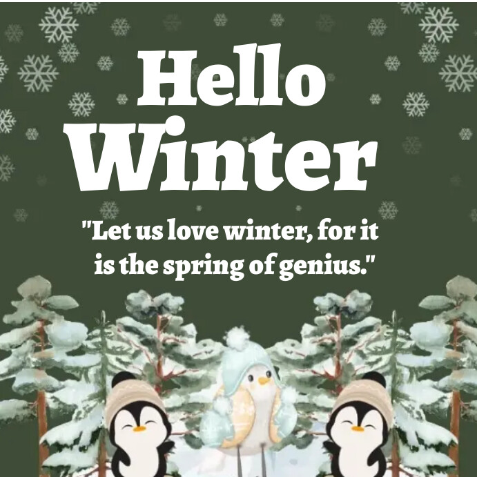 Winter, Instagram post, template | PosterMyWall