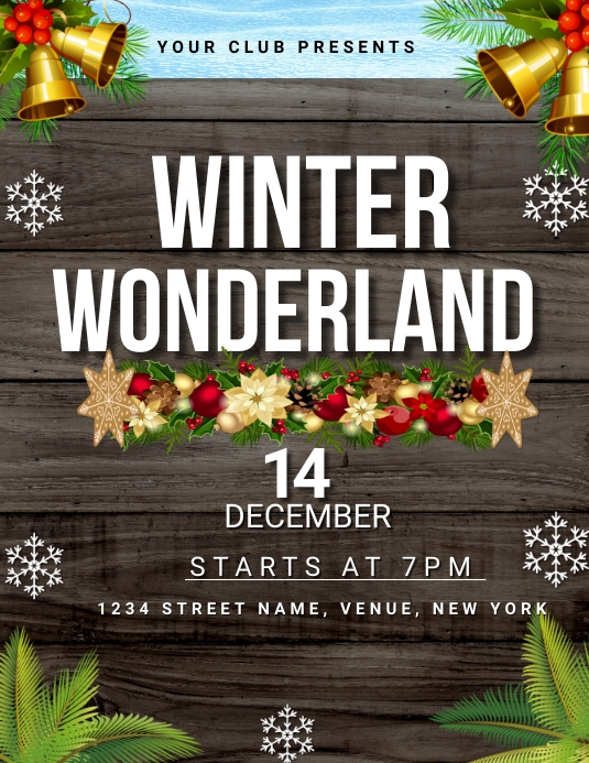 Copy of winter, winter wonderland, hello winter | PosterMyWall