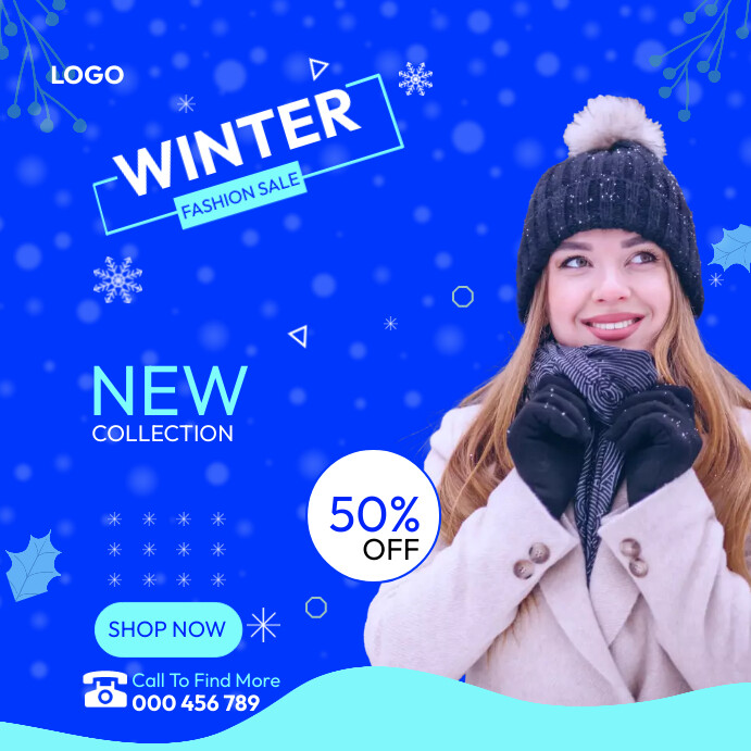 Winter banner, sale banner template with typo | PosterMyWall