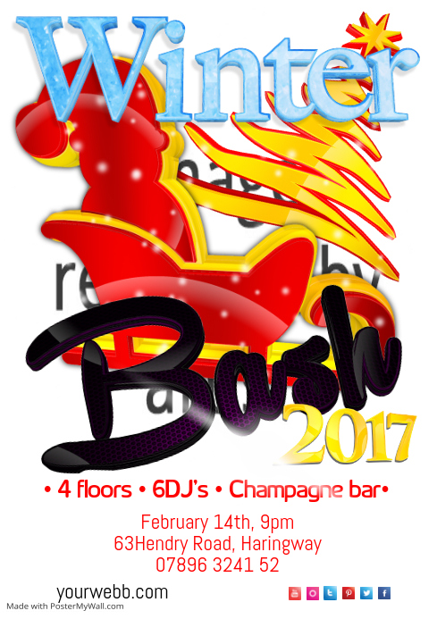 Winter Bash Poster Template | PosterMyWall