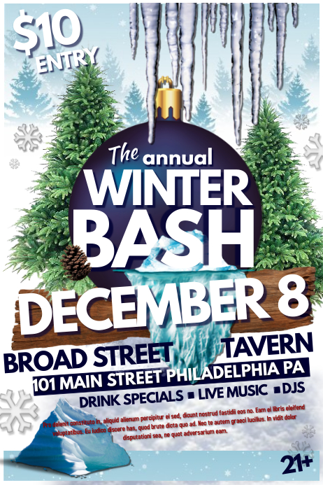 Winter Bash Template | PosterMyWall
