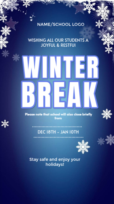 Winter break Template | PosterMyWall