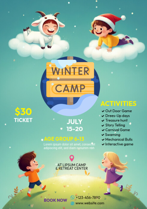 Winter Camp A4 Template | PosterMyWall