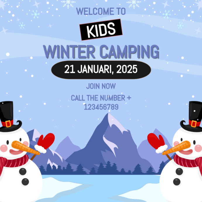WINTER CAMP Template | PosterMyWall