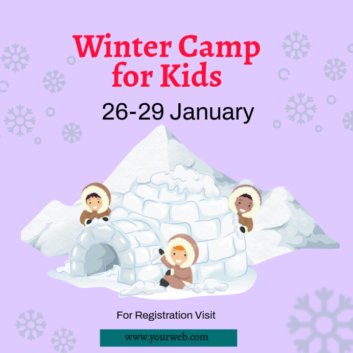 Winter camp Template | PosterMyWall