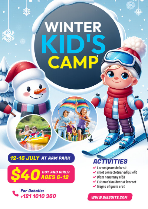 Winter Camp Flyer Template | PosterMyWall