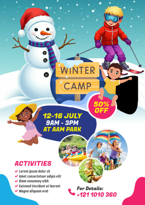 Winter Camp Flyer Template | PosterMyWall