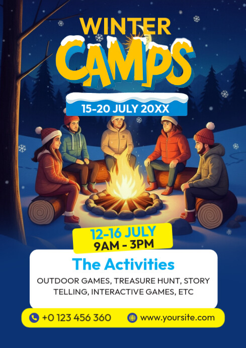 Winter Camp Flyer Template | PosterMyWall