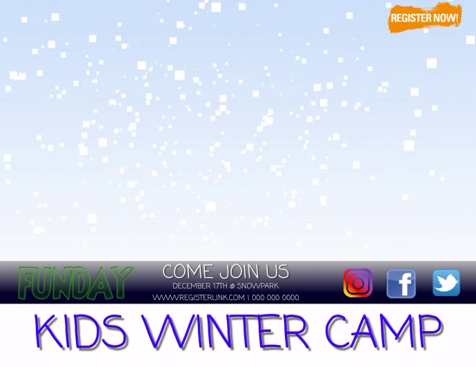 WINTER CAMP FLYER TEMPLATE DIGITAL VIDEO | PosterMyWall