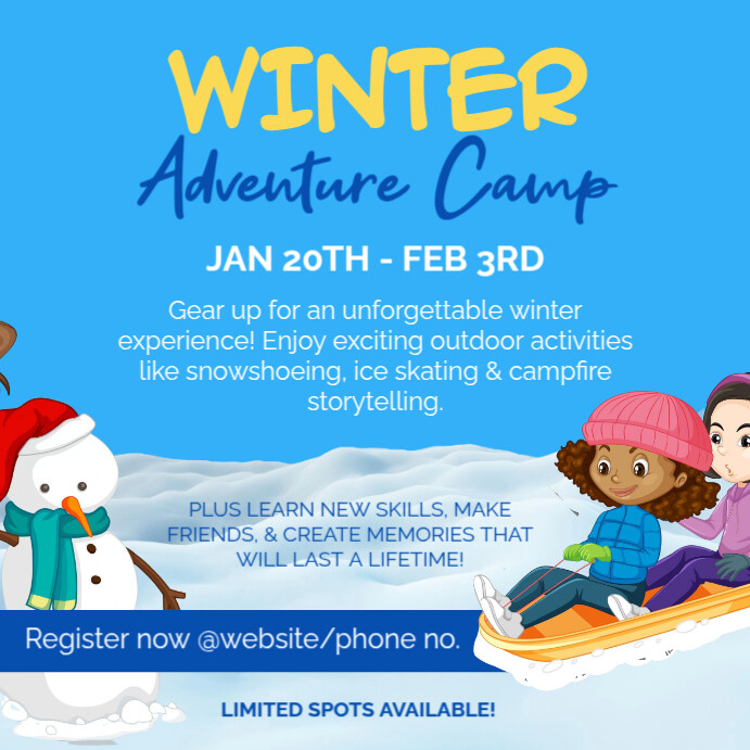 Winter Camp Instagram Post Template | PosterMyWall