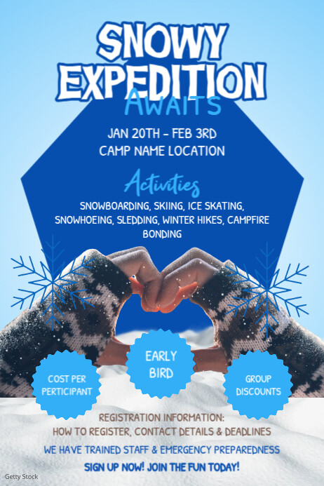 Copy of Winter Camp Poster Design Template | PosterMyWall