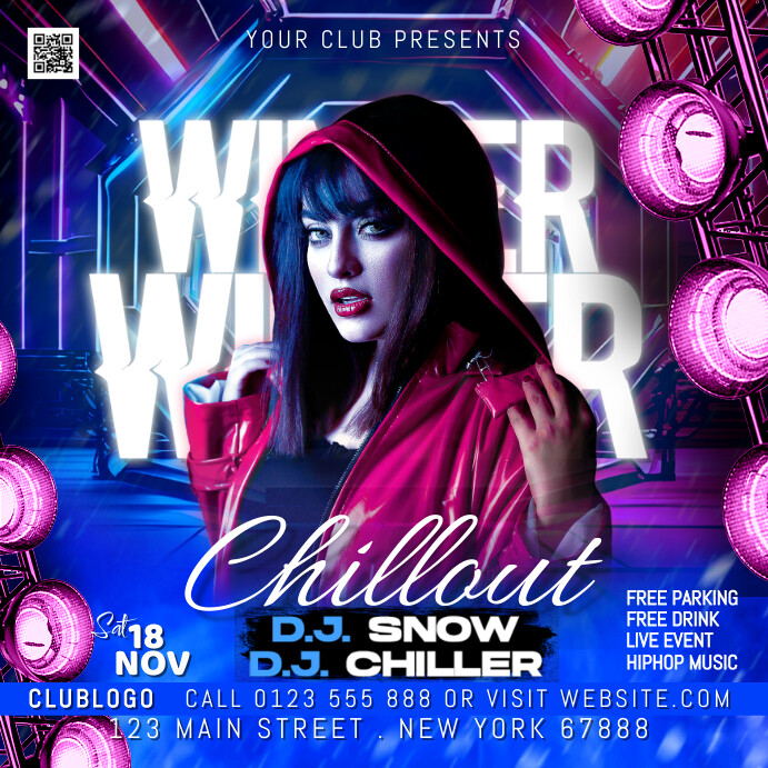 Plantilla de WINTER CHILLOUT FLYER | PosterMyWall