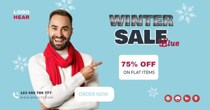 Winter clothes sale social media design insta Template | PosterMyWall