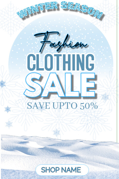 Winter clothing fashion sale Template | PosterMyWall