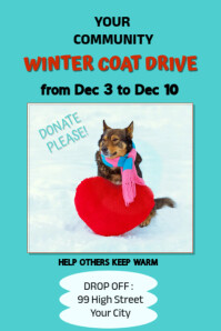 Winter Coat Drive Poster Template | PosterMyWall