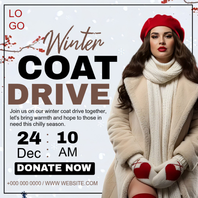 Winter Coat Drive Instagram Post Template | PosterMyWall