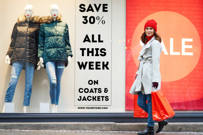 WINTER COATS SALE POSTER AD Template | PosterMyWall