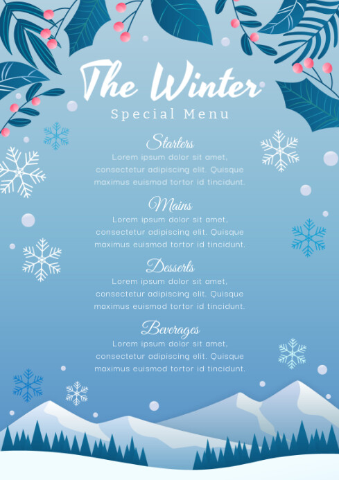 Winter Template | PosterMyWall