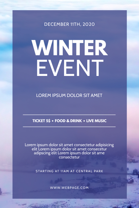 Winter Event Flyer Design Template | PosterMyWall