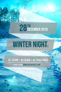 Winter event party flyer template | PosterMyWall