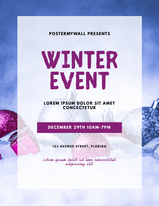 WInter Event Flyer Design Template | PosterMyWall