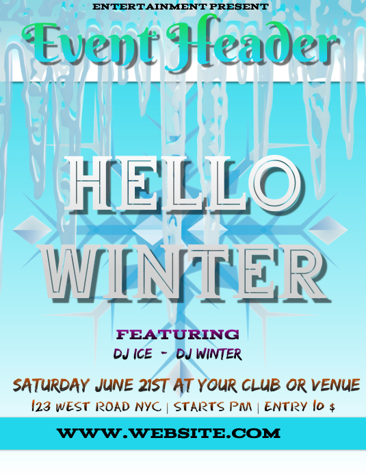 WINTER EVENT FLYER POSTER TEMPLATE | PosterMyWall