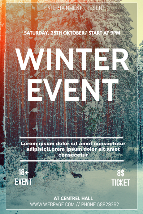 Winter event flyer template | PosterMyWall