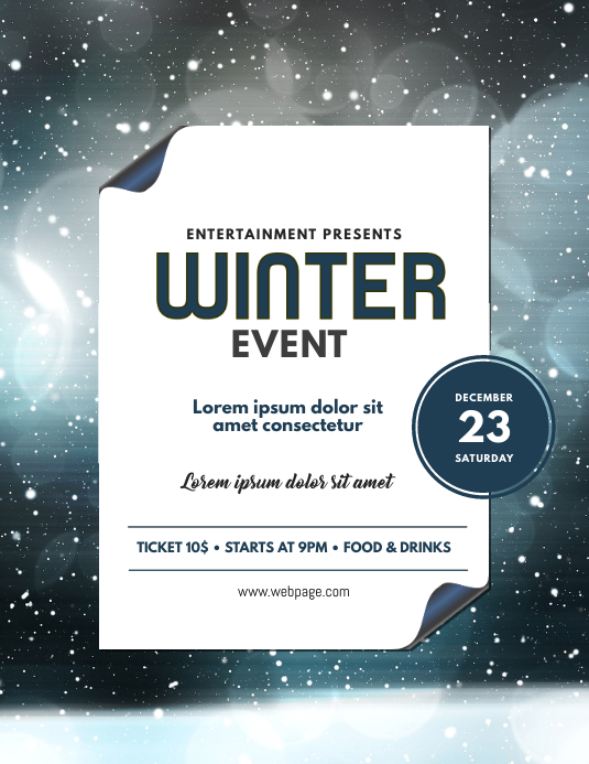 Winter Event Flyer Template | PosterMyWall