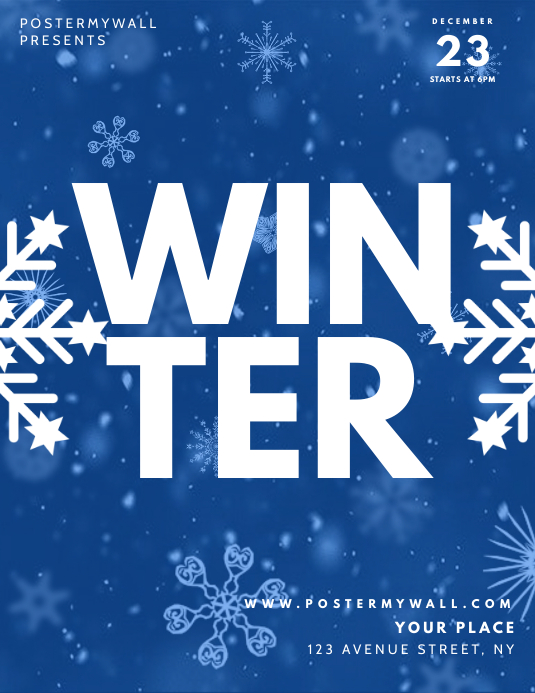 Winter event flyer template | PosterMyWall