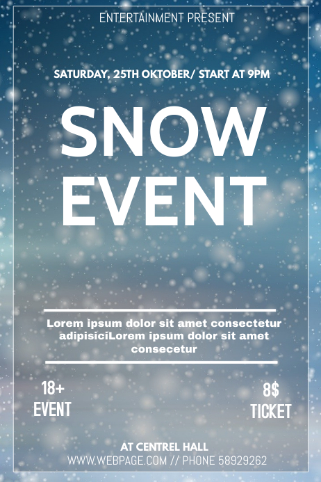 Winter event flyer template | PosterMyWall