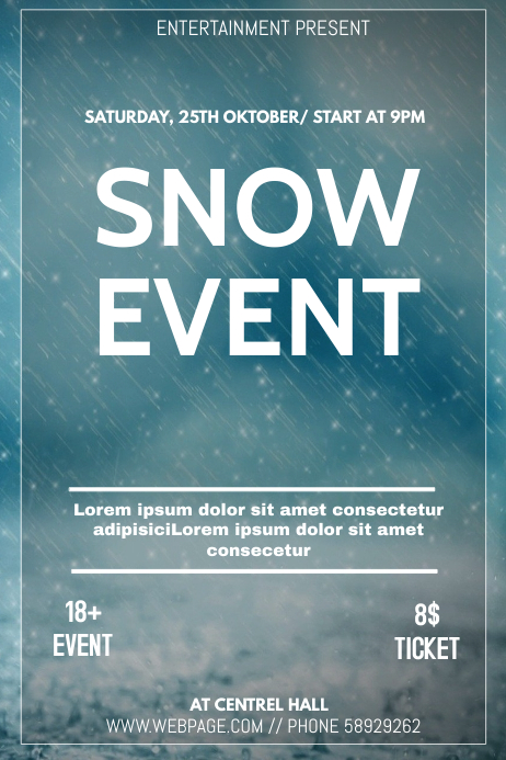 Winter event flyer template | PosterMyWall