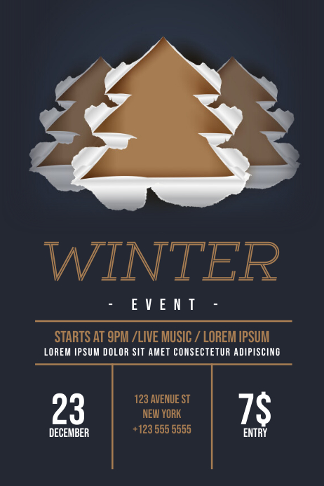 Winter Event Flyer Template | PosterMyWall