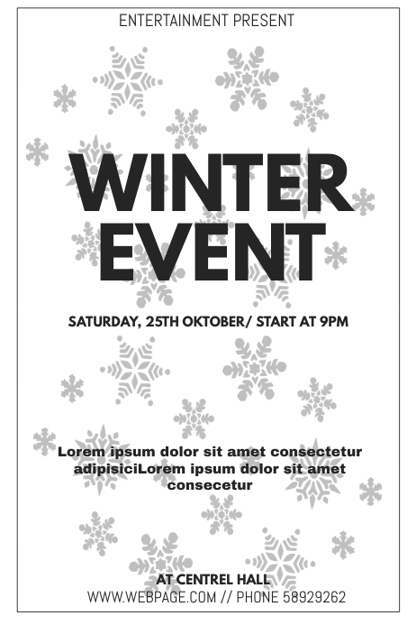 Winter event flyer template | PosterMyWall