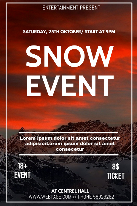 Winter event flyer template | PosterMyWall