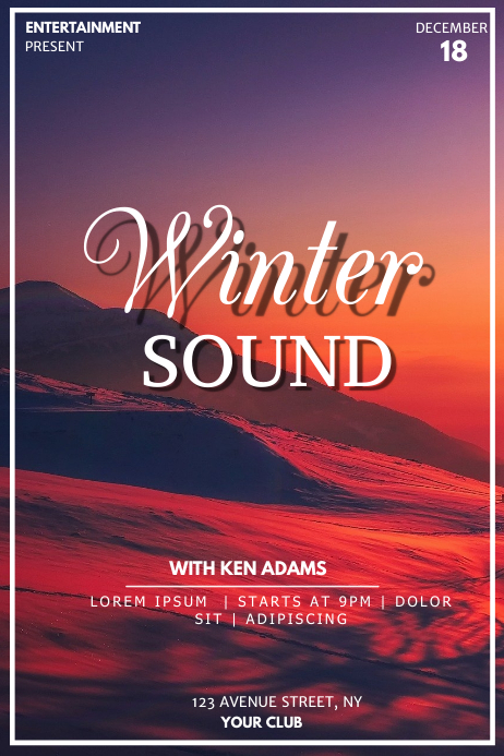 Winter event party flyer template | PosterMyWall