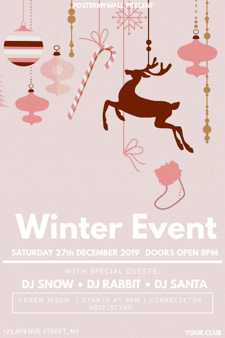 Winter event party flyer template | PosterMyWall