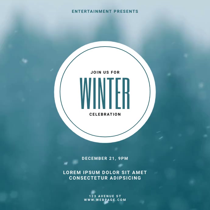 Winter Event video banner Template | PosterMyWall