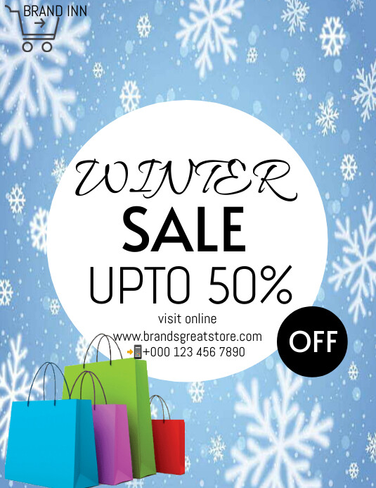 Winter fashion sale offer flyer, ad, template | PosterMyWall